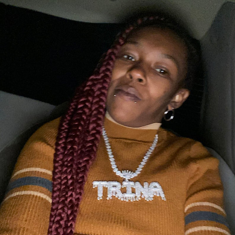 Hip Hop Custom Crown Bail Bubble Letter Necklace Chaincustom - Etsy