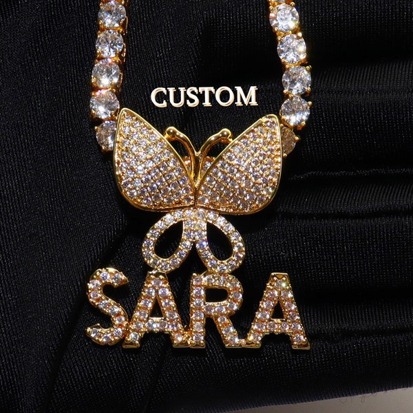 Butterfly Tennis Necklace - Etsy