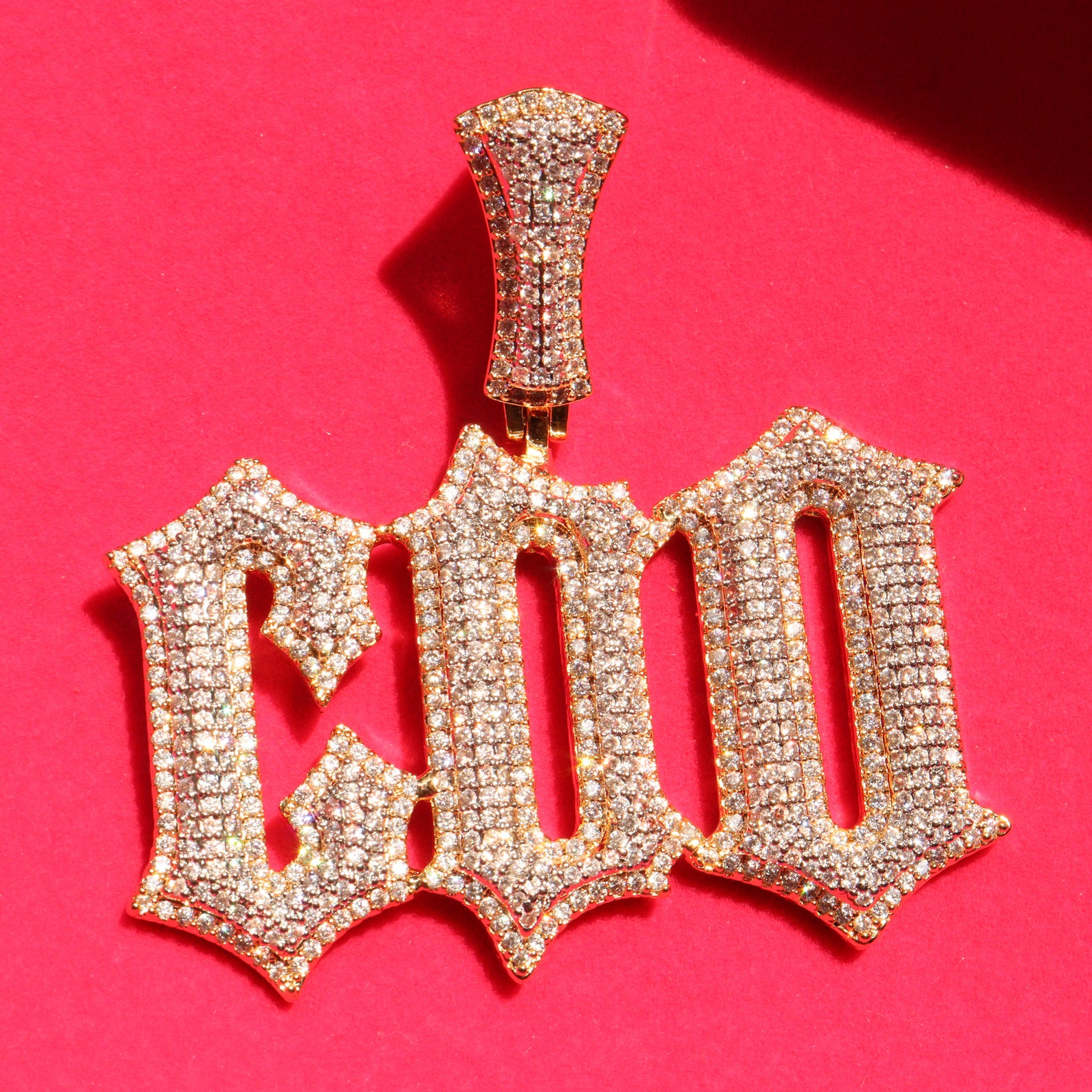 Micro Paved CZ Personalized Name Pendant Necklacecustom Spiny - Etsy