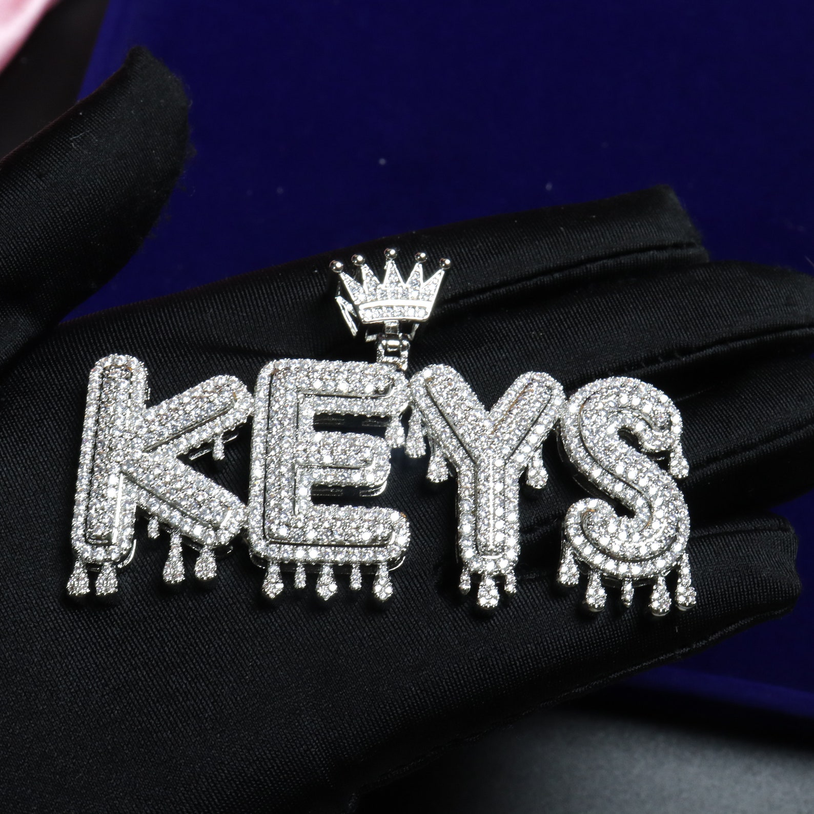 Custom Pendants Necklace With Icy Drip - Etsy