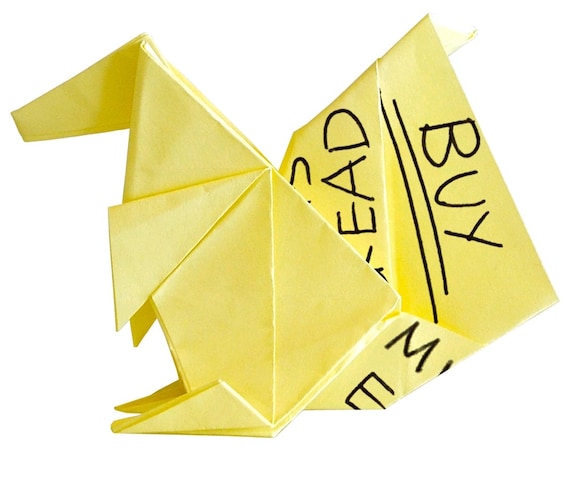 Sticky Note Origami Instructions