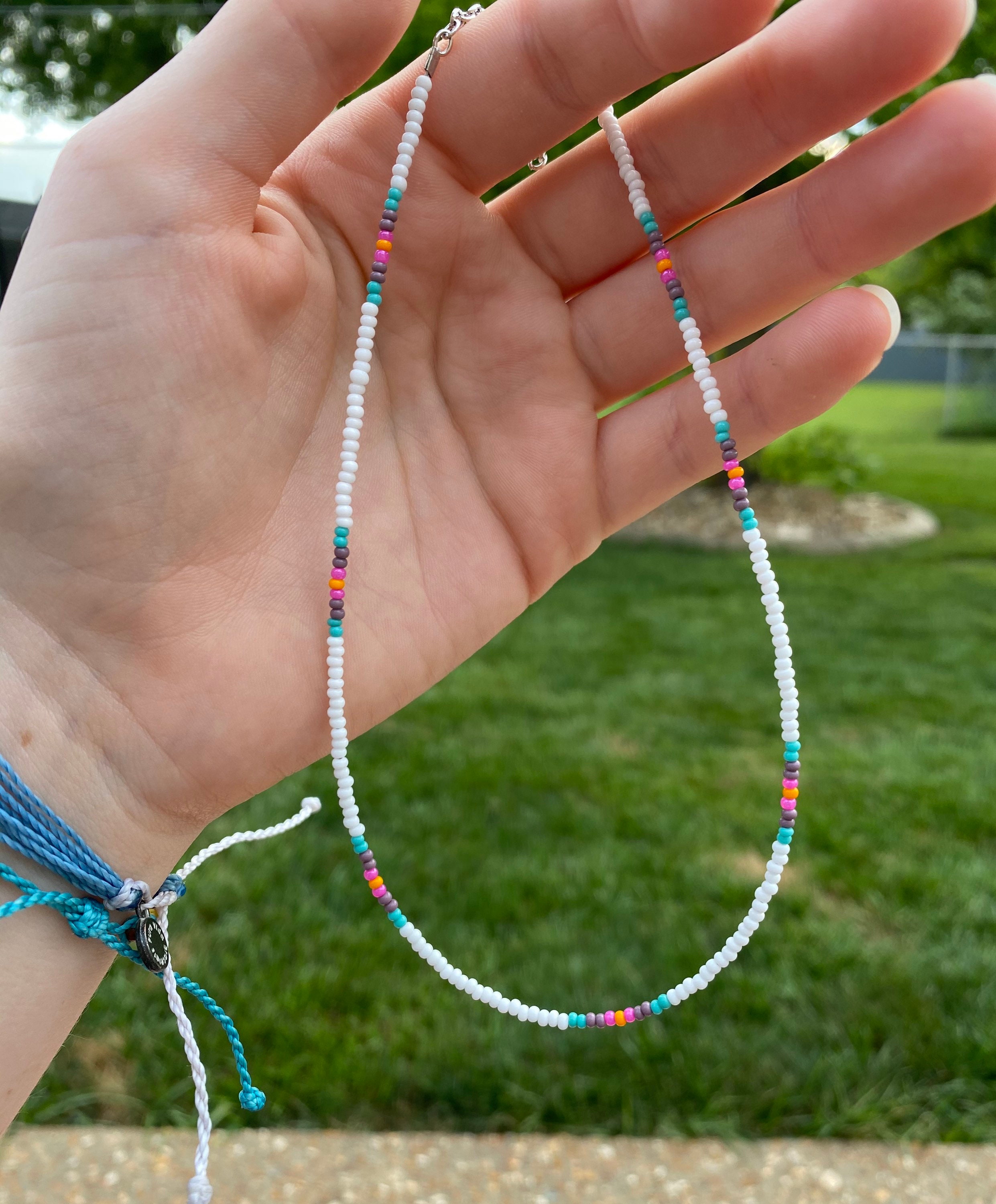 Vsco Sunset Seed Bead Choker | Etsy