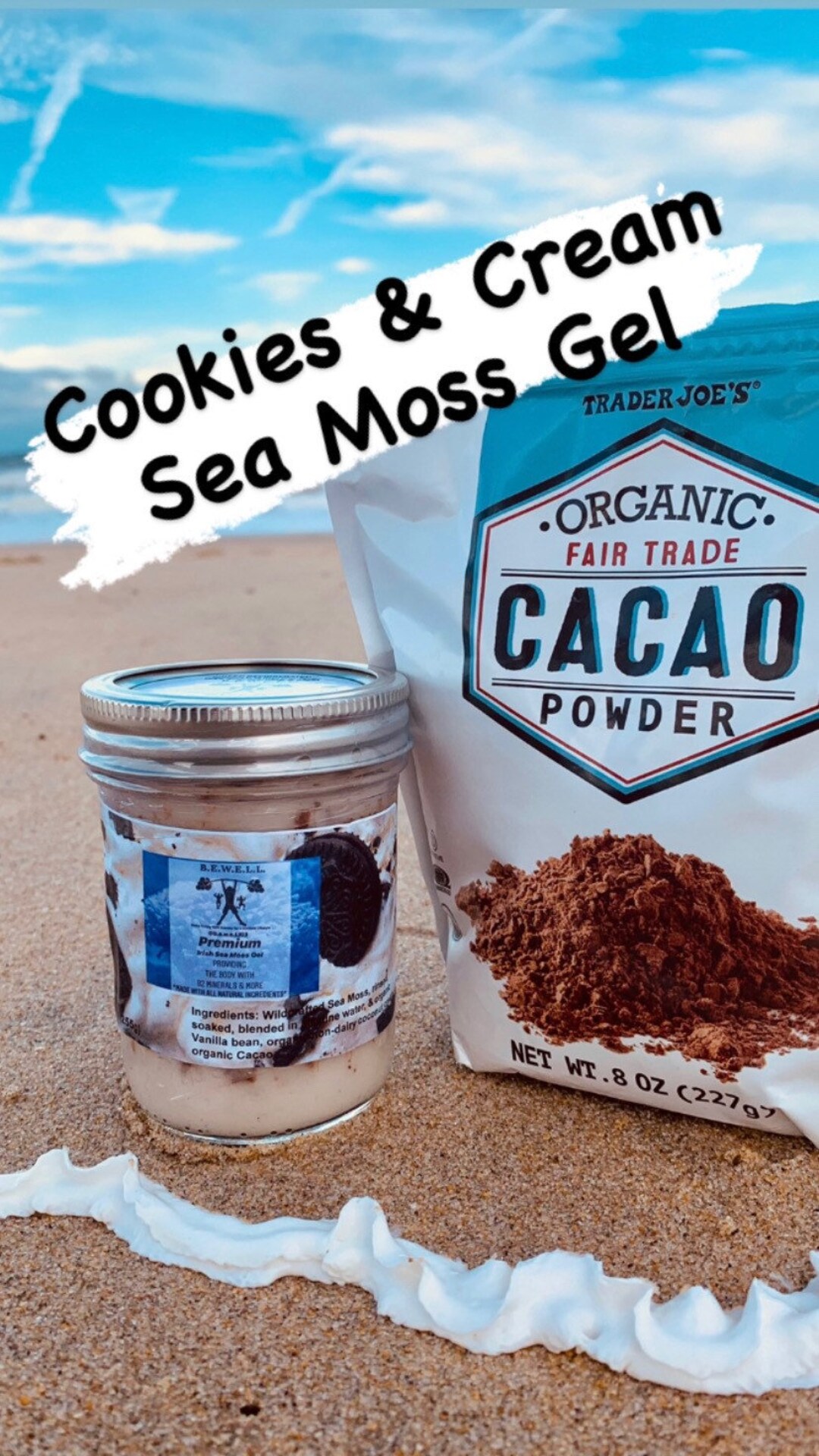 8oz- Cookies & Cream Irish Sea Moss Gel - Etsy