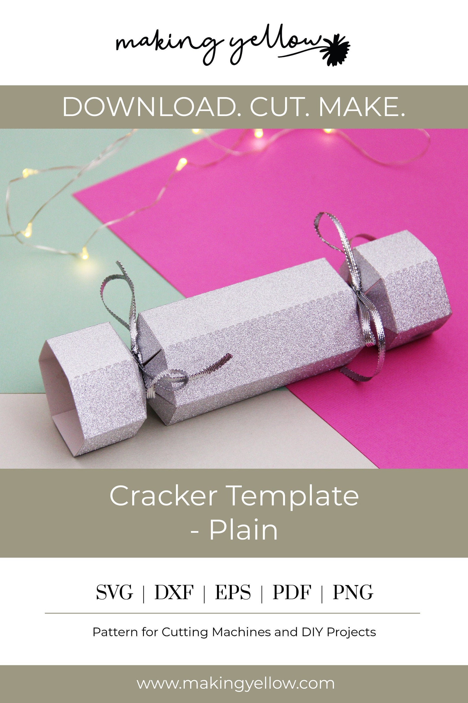 Cracker With Plain Edge SVG, Christmas Cracker Template, Cracker Cut ...