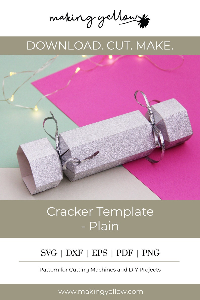 Cracker With Plain Edge SVG Christmas Cracker Template | Etsy