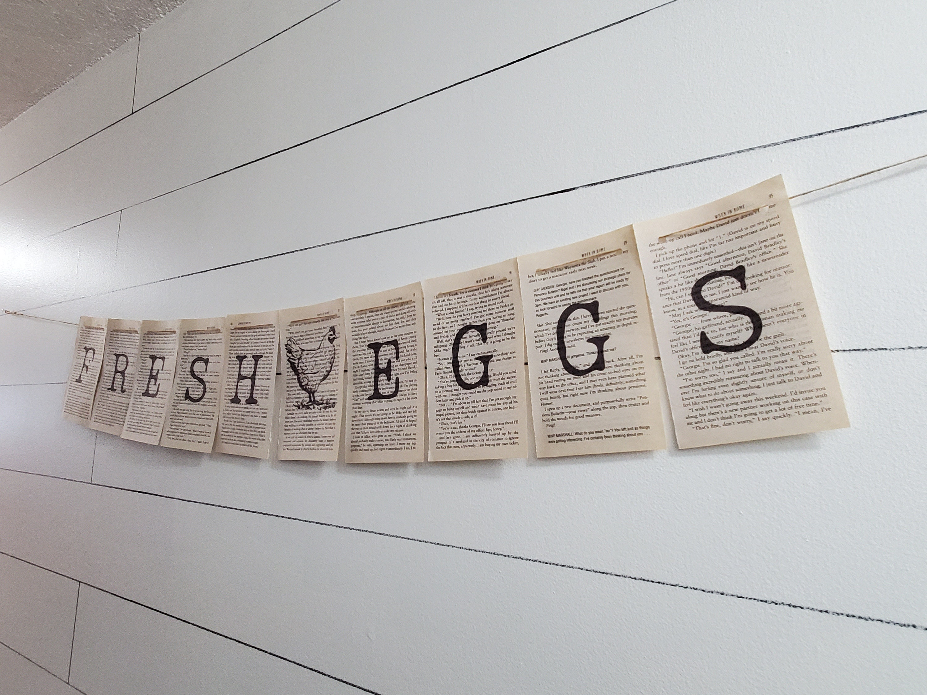 Farmhouse Banner Farmhouse Garland fresh Eggs - Etsy