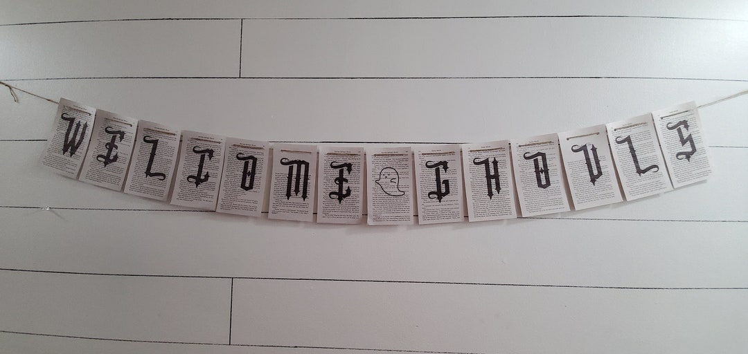 Halloween Banner, Halloween Garland, welcome Ghouls Banner, Halloween ...