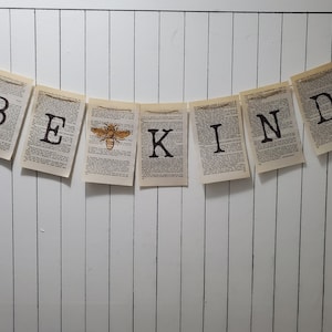 Farmhouse Banner, Farmhouse Garland, be Kind, Bunting Banner, Pennants ...