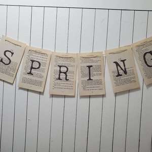 Spring Banner, Spring Garland, spring, Bunting Banner, Pennants, Rustic ...