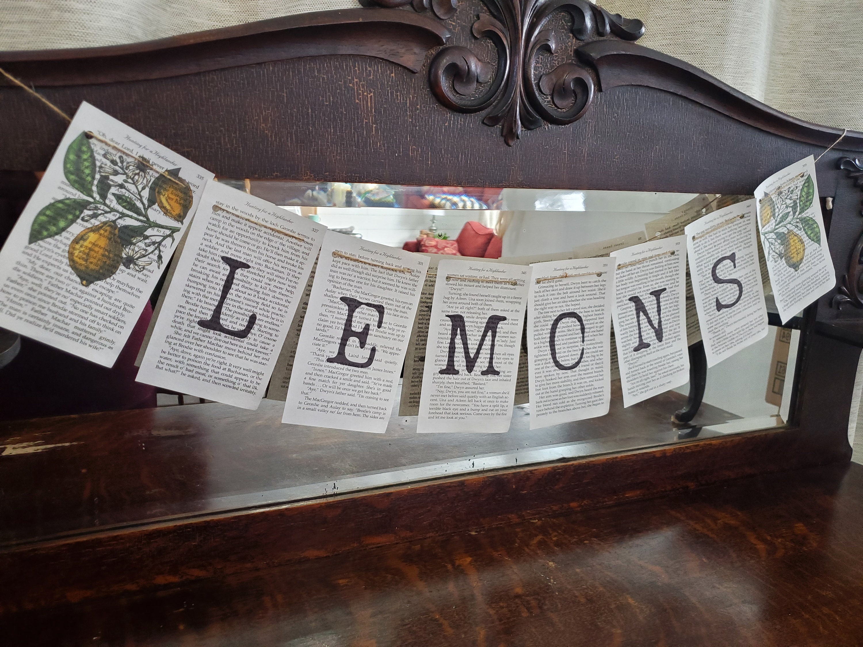 Farmhouse Banner Farmhouse Garland Lemons | Etsy