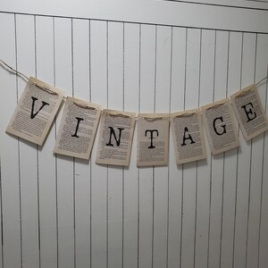 Farmhouse Banner, Farmhouse Garland, "vintage", Bunting Banner ...
