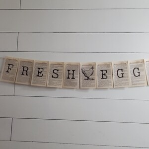 Farmhouse Banner, Farmhouse Garland, fresh Eggs, Bunting Banner ...