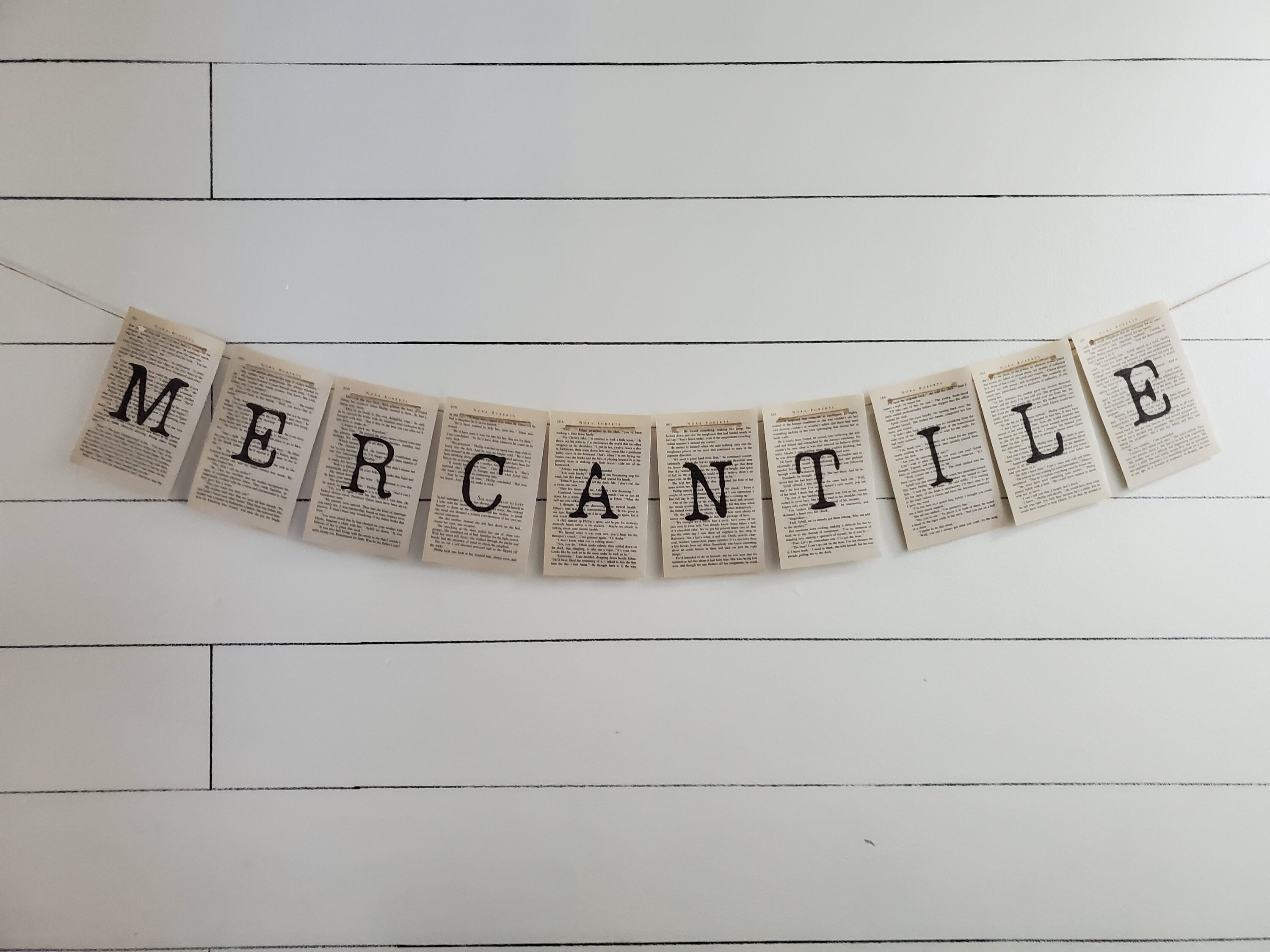 Farmhouse Banner Farmhouse Garland Mercantile | Etsy