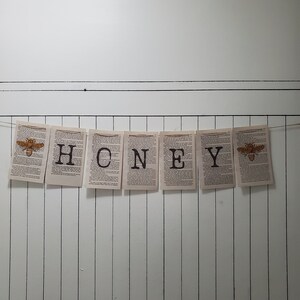 Farmhouse Banner, Farmhouse Garland, honey, Bunting Banner, Pennants ...
