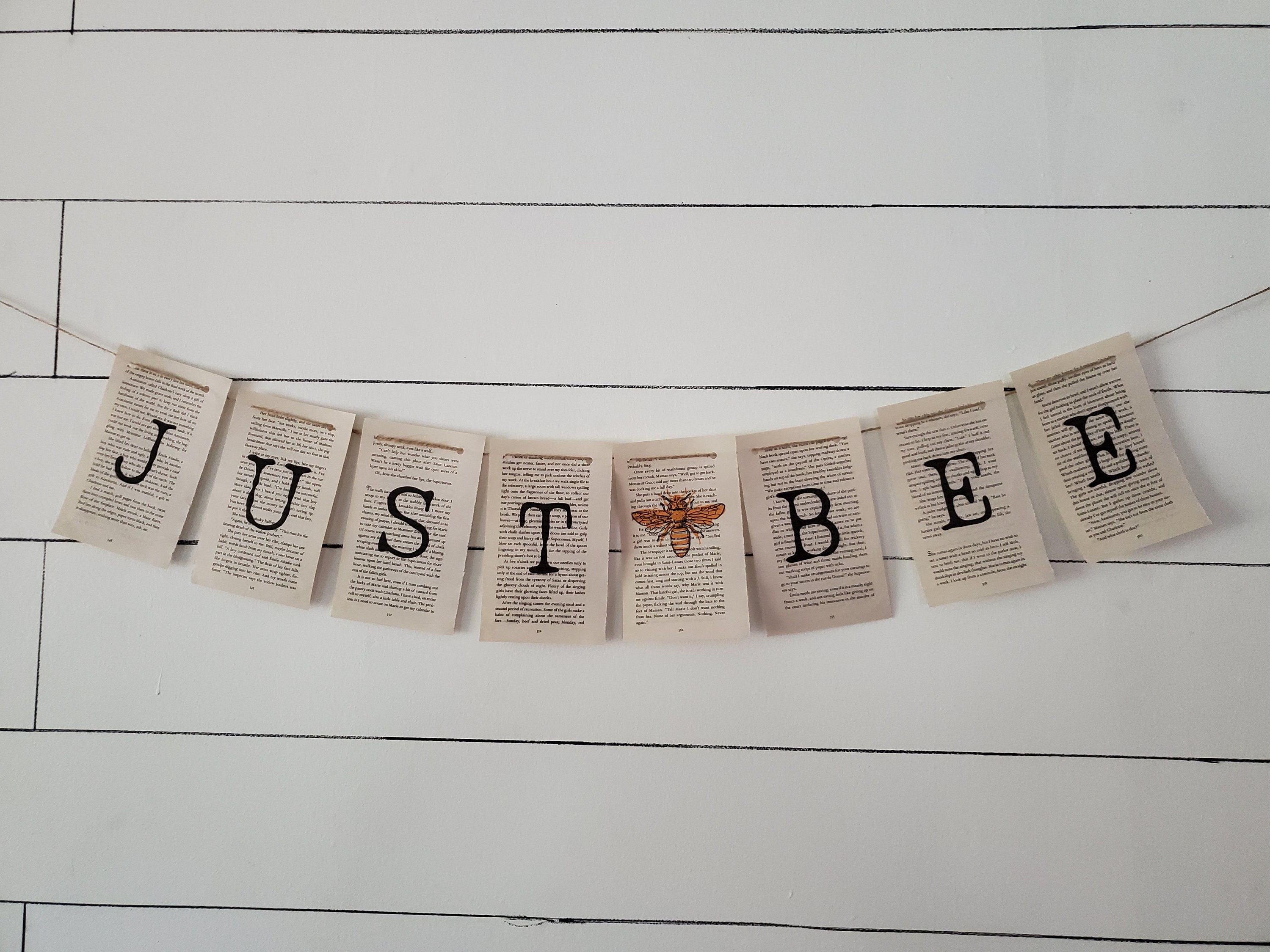 Farmhouse Banner Farmhouse Garland just Bee - Etsy