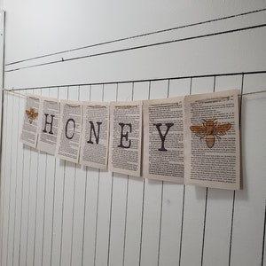 Farmhouse Banner, Farmhouse Garland, honey, Bunting Banner, Pennants ...
