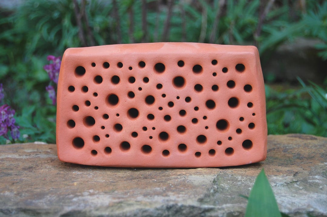 XL Bee Stone "without Anything" 70 Nesting Tunnels, Side Length 15 X 10 ...