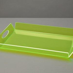 Contemporary Decorative Acrylic Rectangular "mini" Tray - Neon Pink ...