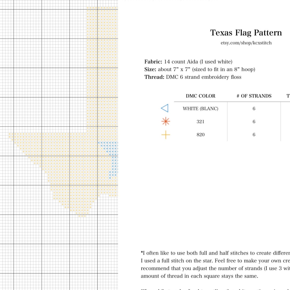 Texas Flag Cross Stitch Pattern (3in) - Etsy