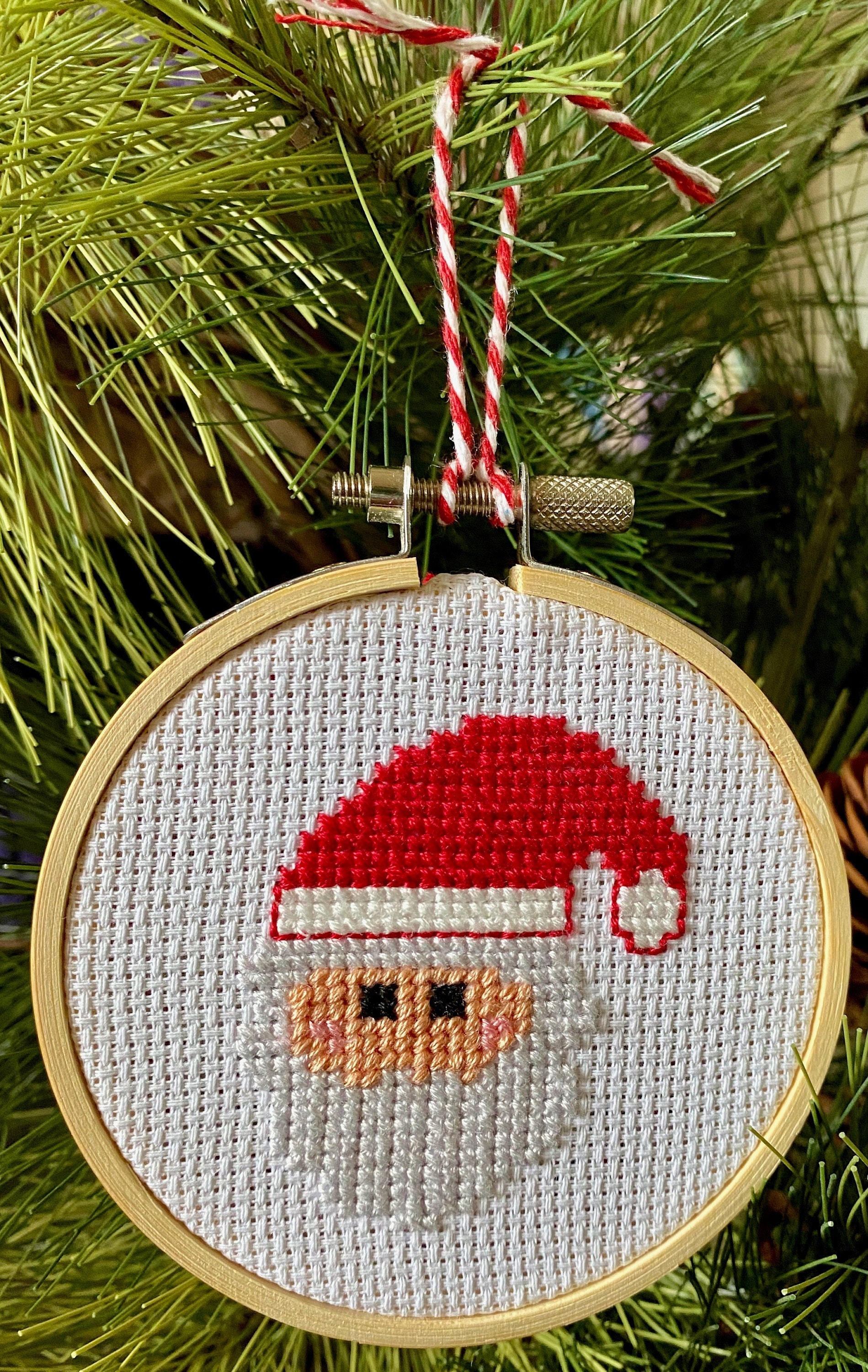 Santa Christmas Ornament Cross Stitch Pattern - Etsy