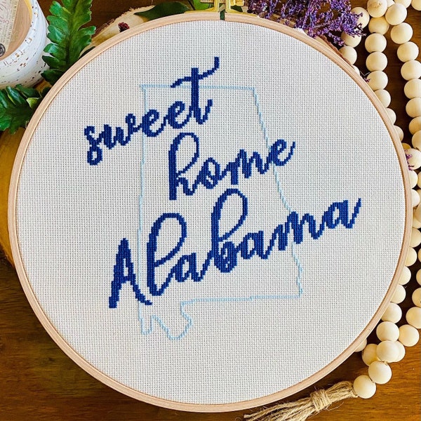 Sweet Home Alabama Cross Stitch - Etsy