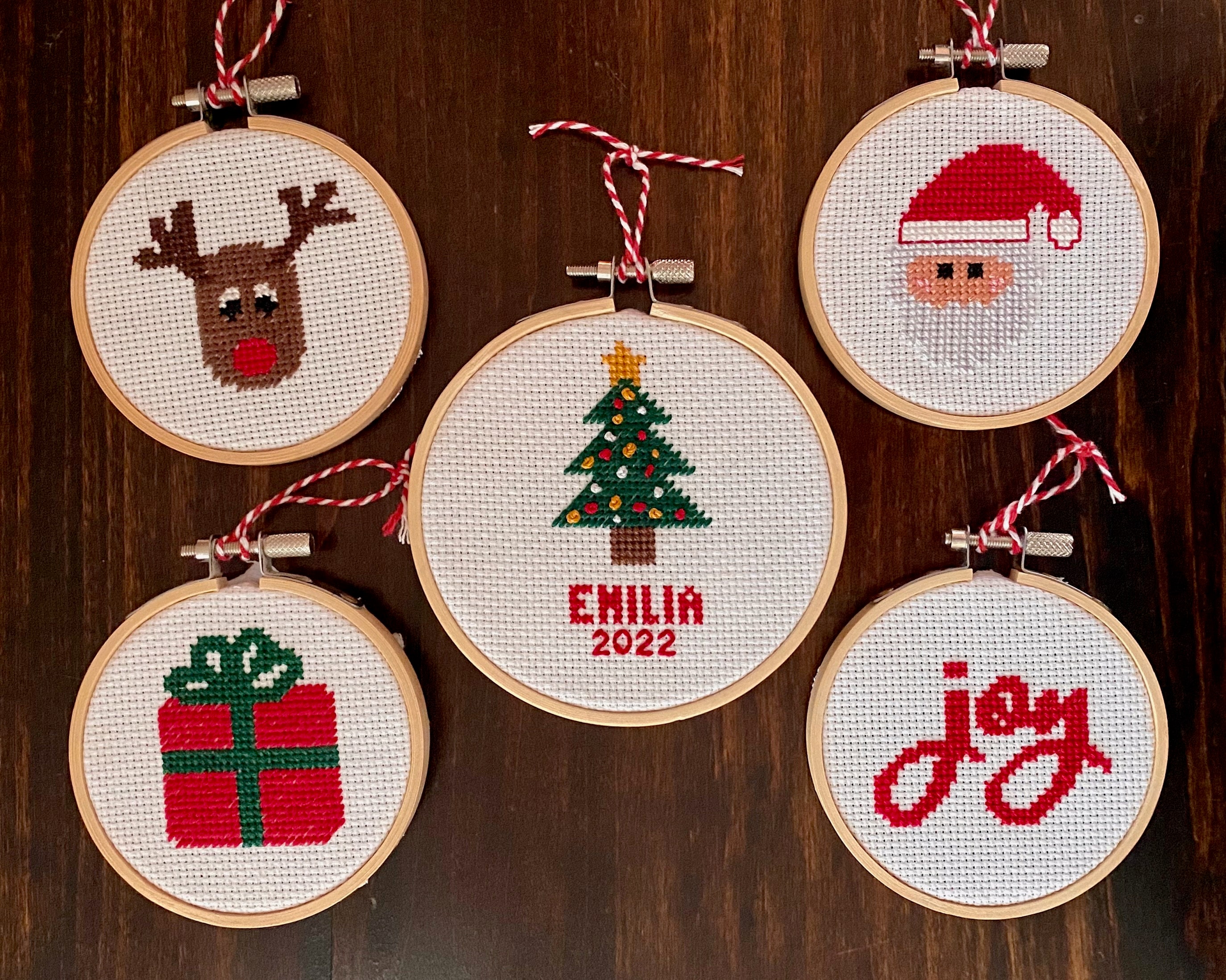 Christmas Ornament Cross Stitch Pattern Bundle - Etsy