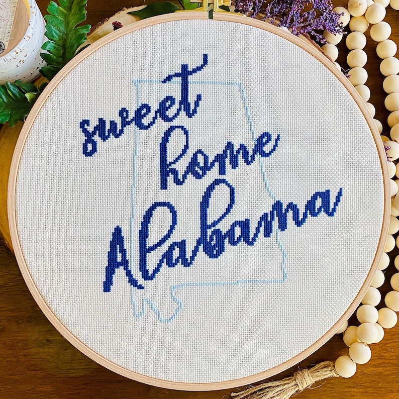 Sweet Home Alabama Cross Stitch Pattern - Etsy