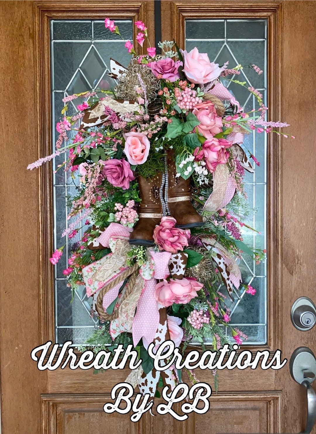 Shabby Chic Rodeo Wreath, Rodeo Swag, Western Wreath, Rustic Swag ...