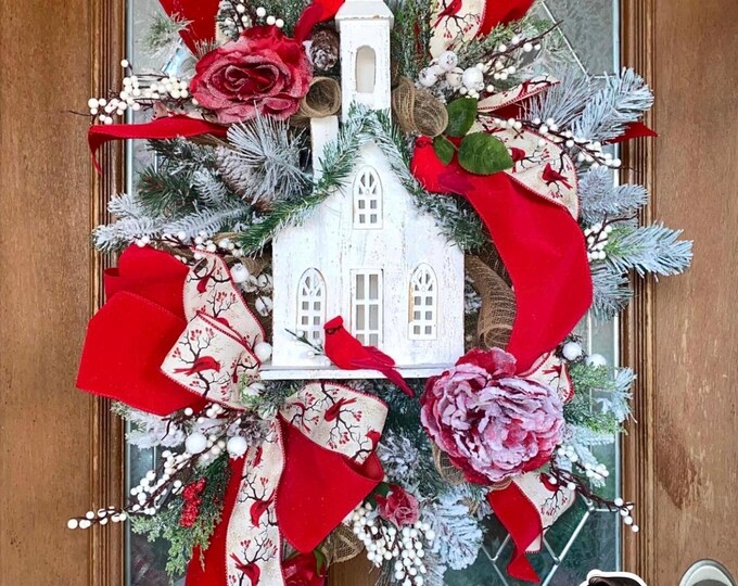 Cross Wreath for Front Door, Christmas Wreath, Religious Wreath, Fall ...