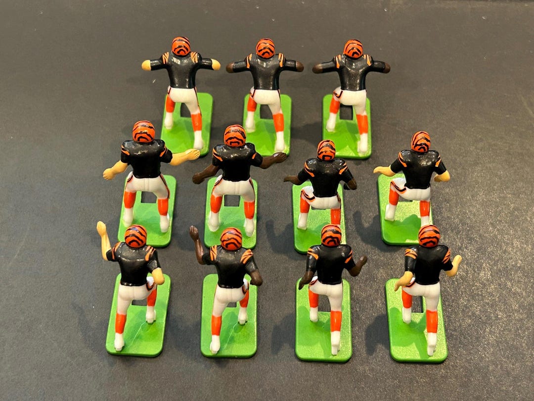 Electric Football Figures NFL Home Jersey Cincinnati Bengals Hand ...