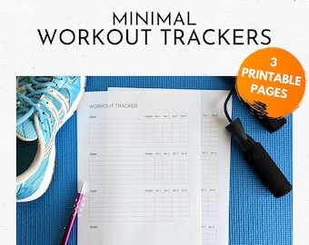 Daily Workout Log Fitness Tracker Printable PDF Exercise - Etsy