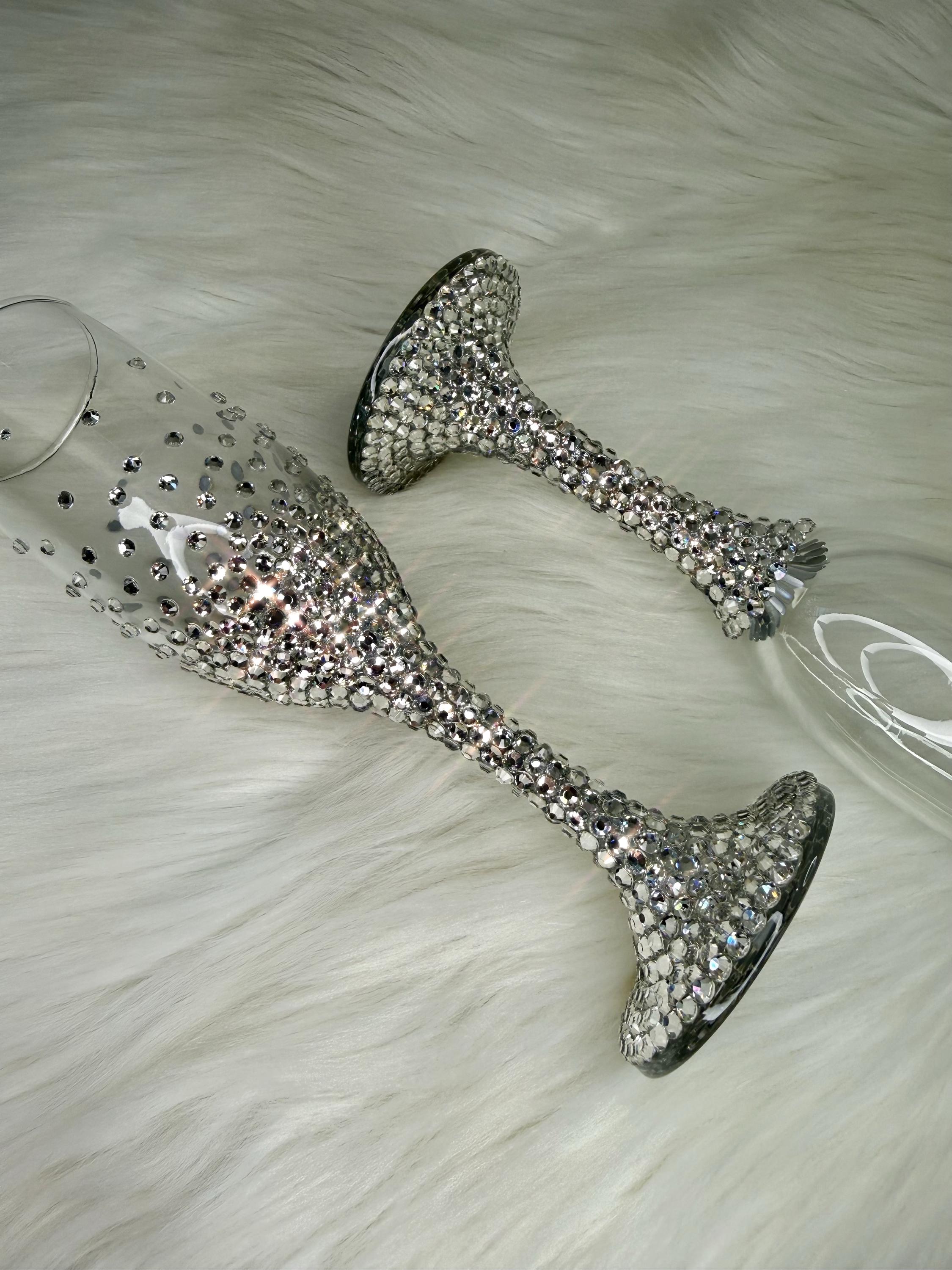 Ombre Rhinestone Champagne Glass • Bling Champagne Flute - Etsy