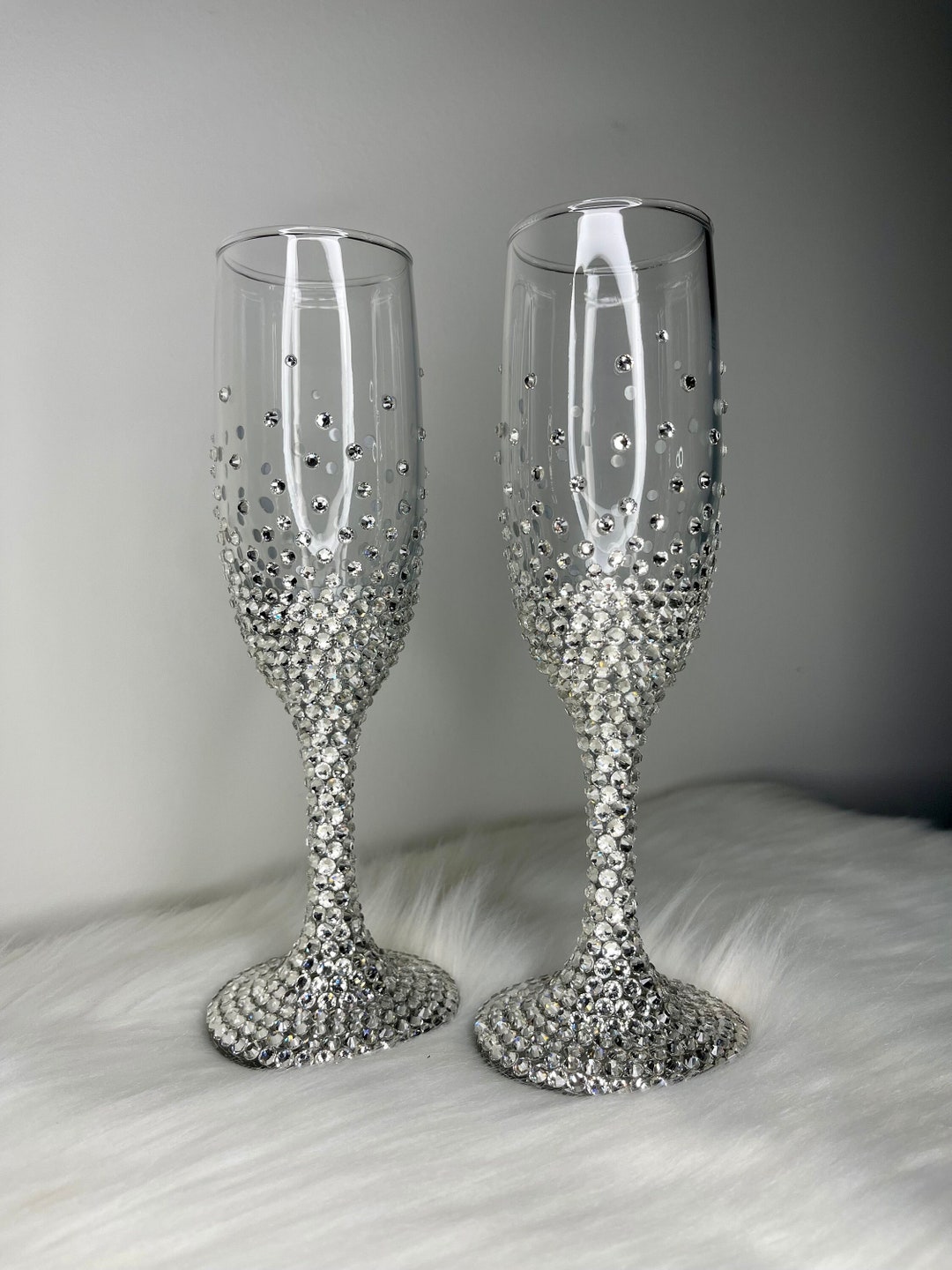Ombre Rhinestone Champagne Glass • Bling Champagne Flute - Etsy