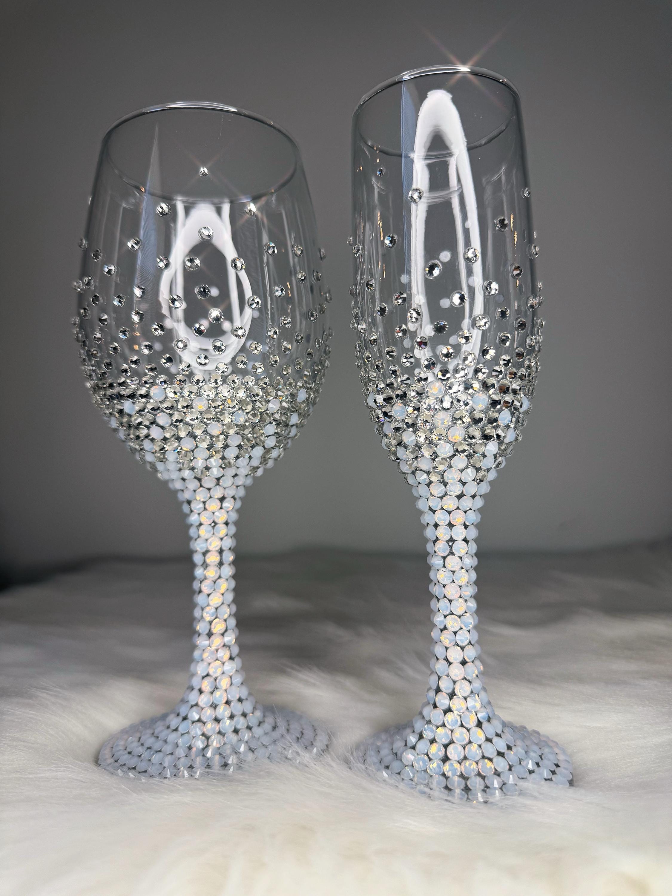 Ombre Rhinestone Champagne Glass • Bling Champagne Flute - Etsy UK