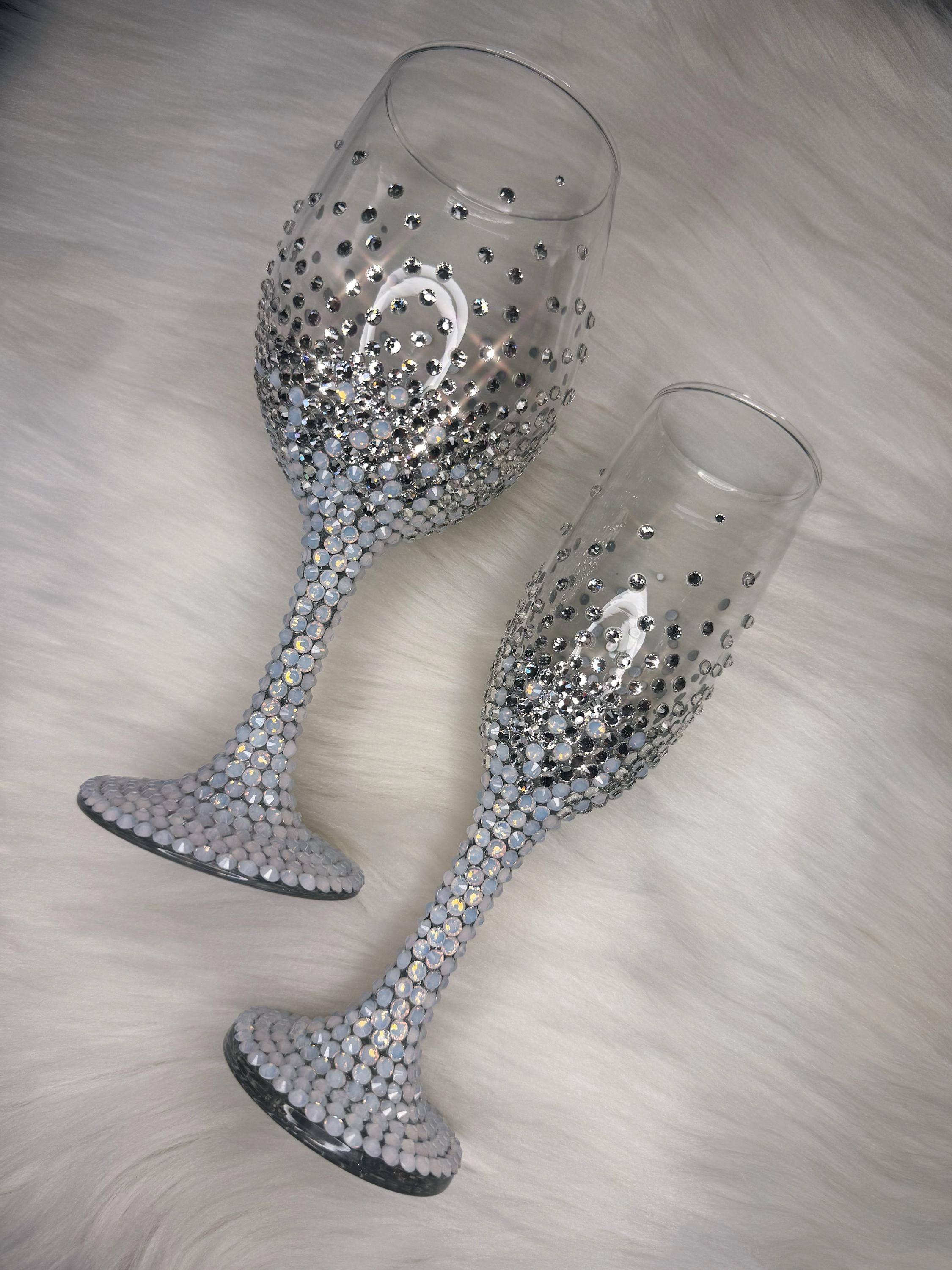 Ombre Rhinestone Champagne Glass • Bling Champagne Flute - Etsy UK