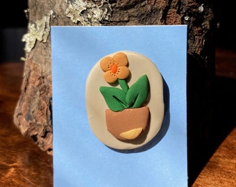Flower Pot Button - Etsy