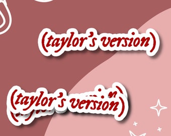 Taylor Version Sticker | Etsy