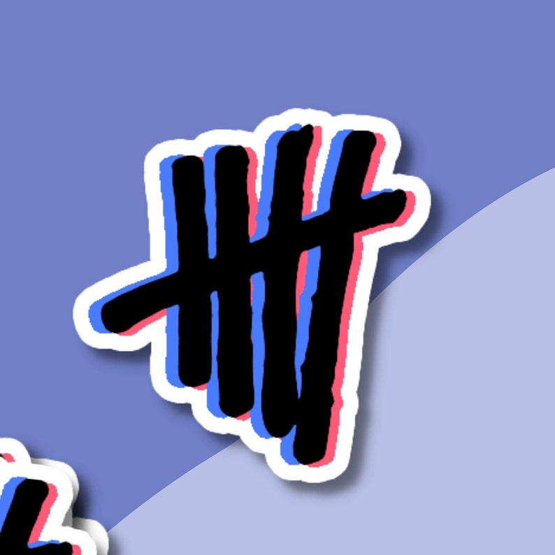 Tally Marks 5SOS Sticker Merch - Etsy