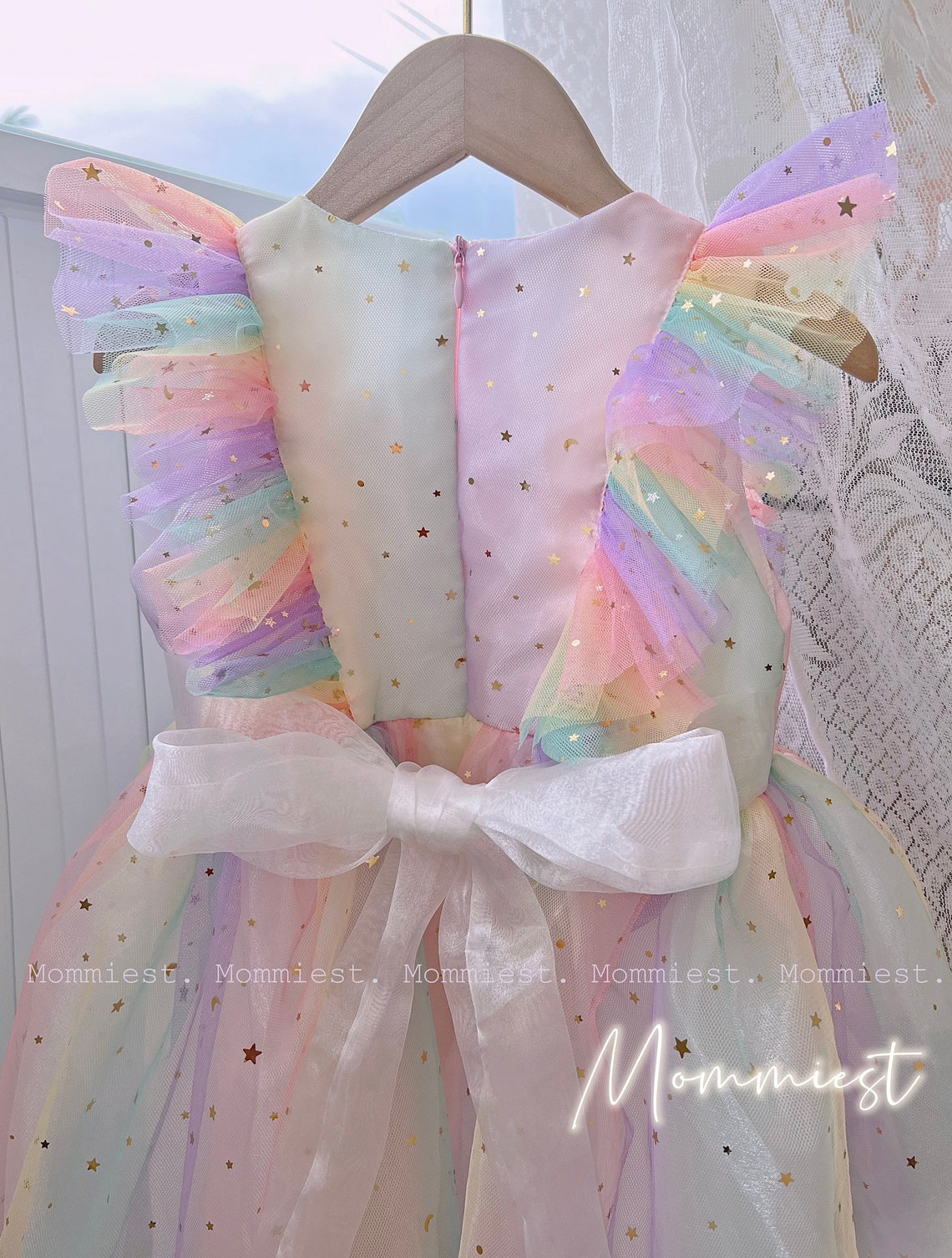 Rainbow Wonderland Sparkly Baby Girl Dress Birthday Baby - Etsy