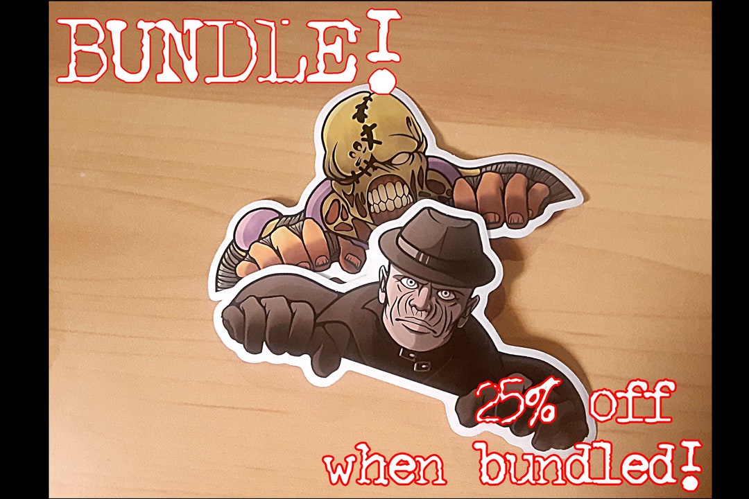 BUNDLE!!! - Mr. X AND Nemesis Clear-border Peek-a-boo Sticker Vinyl for ...