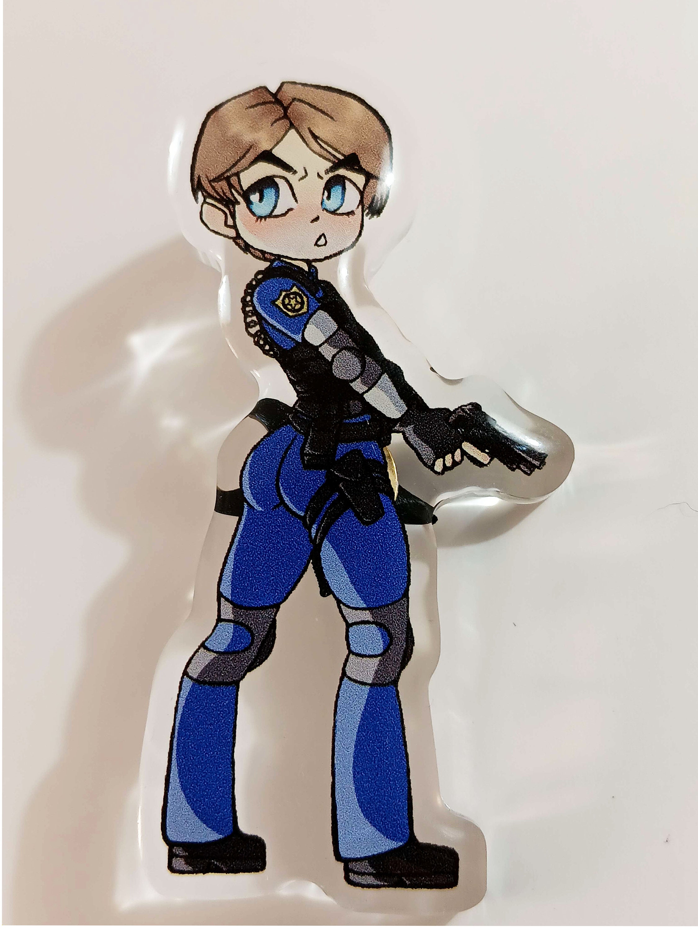 Leon Kennedy Chibi Pin Resident Evil Inspired Pin - Etsy