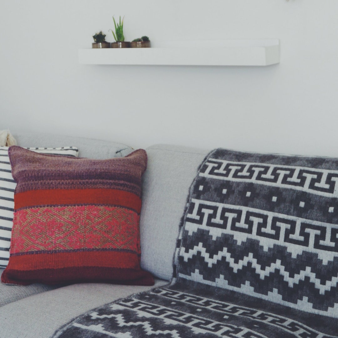 100% Luxury Alpaca Wool Blanket - Aztec Incan Blanket - Peruvian Made ...