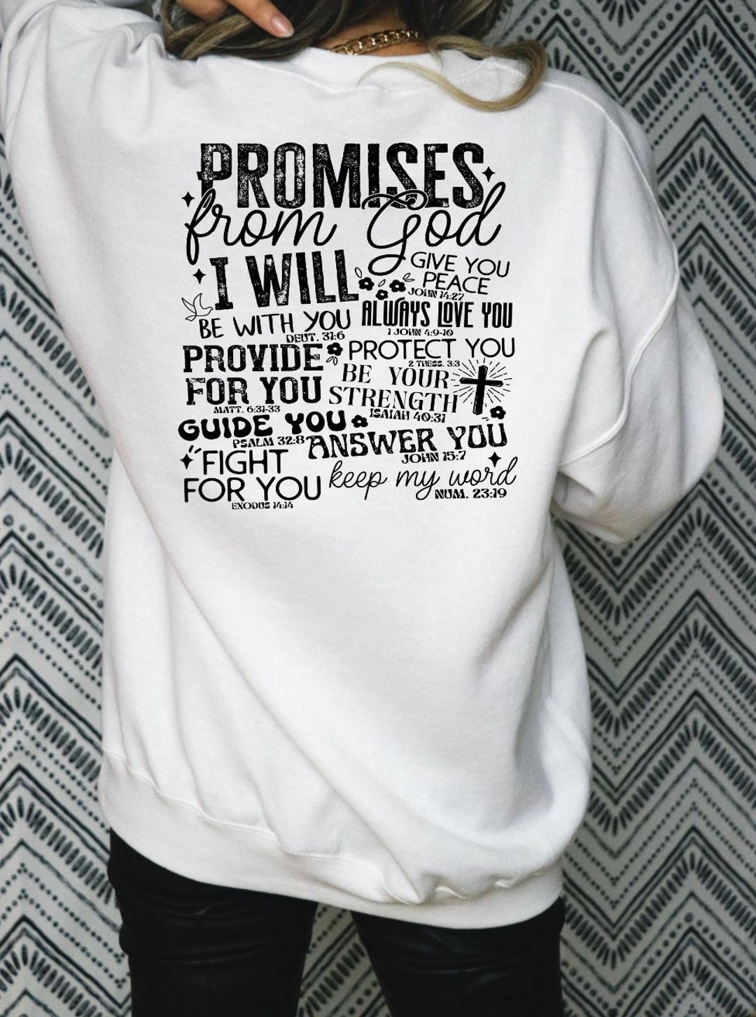 Christian Sweatshirt, Promises of God, Inspirational Shirt ...