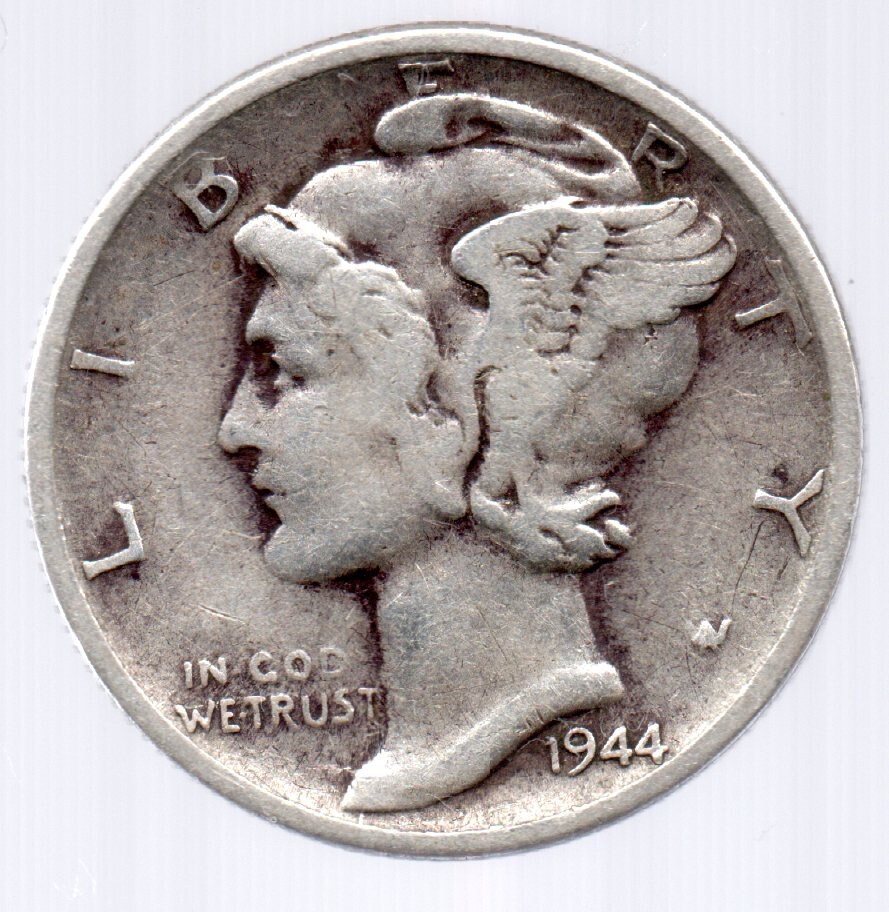 Granny Estate Find 1944 S Mercury Head Dime 90% Silver AU - Etsy