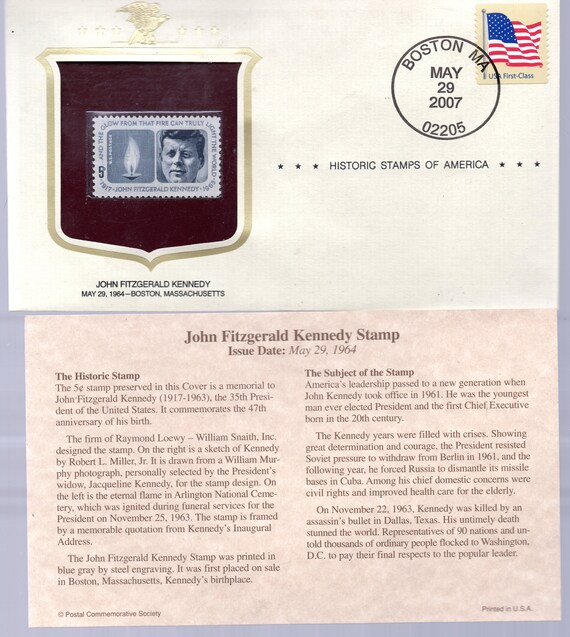 President John F Kennedy Stamp Cachet Cover Sc1246 on - Etsy