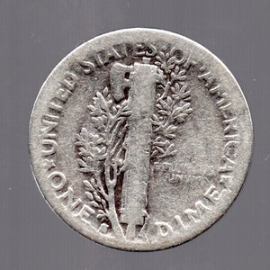 Granny Estate Find - 1928 S Mercury Head Dime - 90% Silver - Good ...