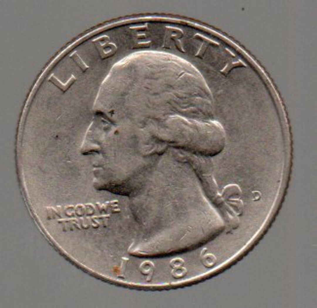 Granny Estate Find 1986 D Washington Quarter Ungraded Abt XF - Etsy