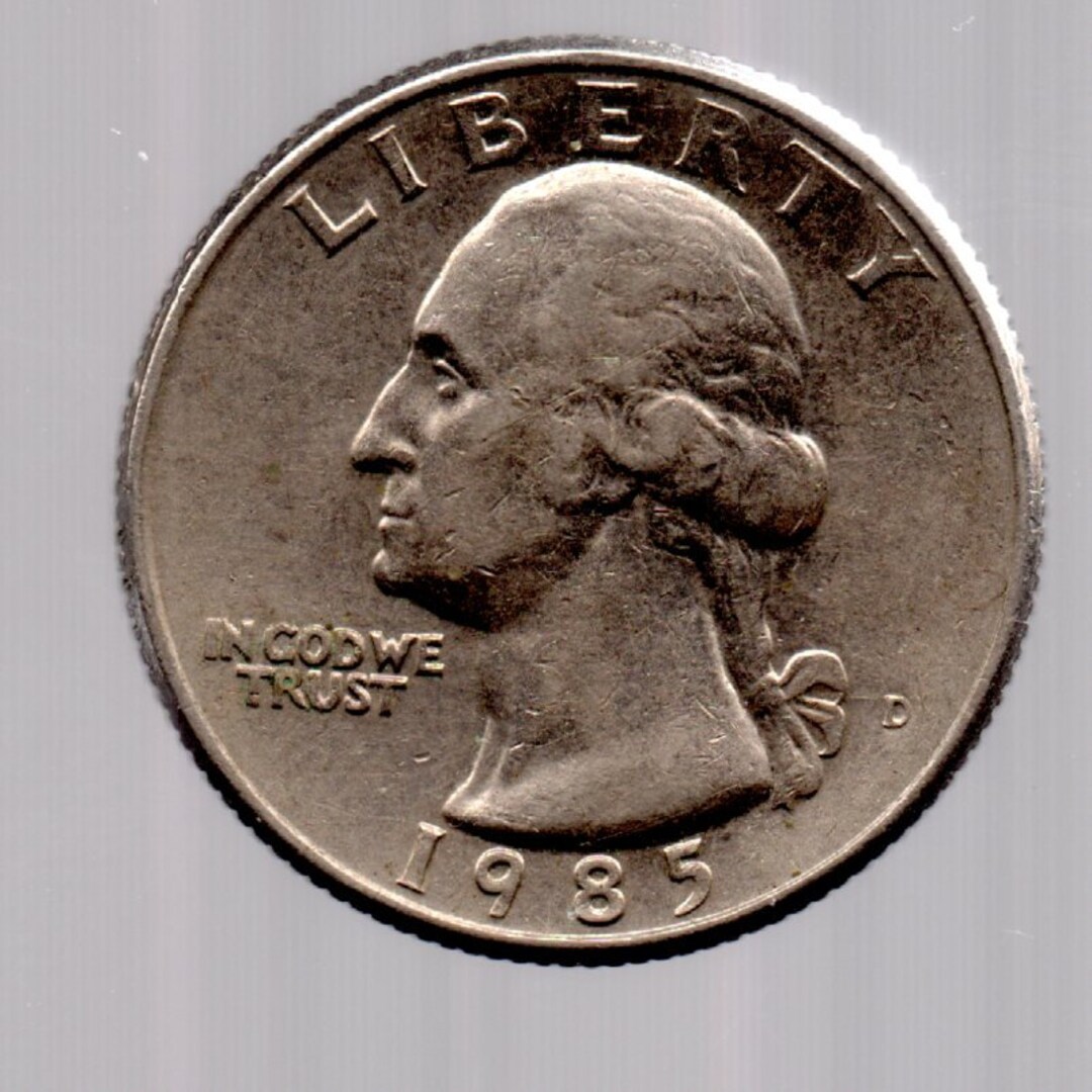 Granny Estate Find -1985 D Washington Quarter - Ungraded Abt XF - Etsy