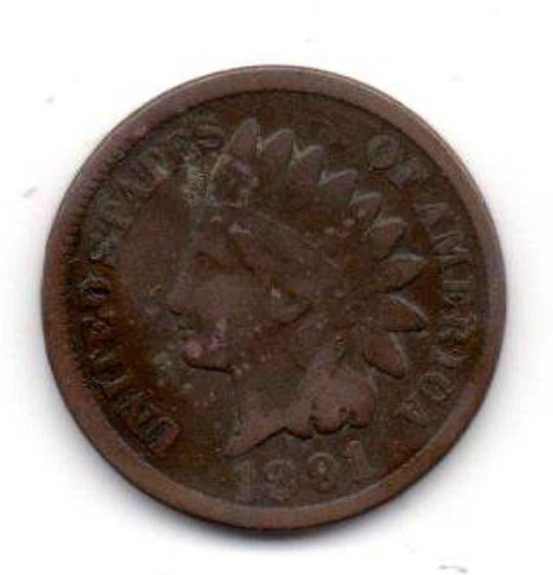 Granny Estate Find - 1891 Indian Head Copper Cent - FREE Shipping - Etsy