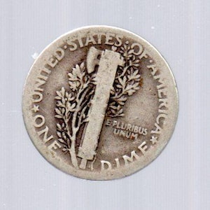 Granny Estate Find - 1918 Mercury Dime - Strong Features - Etsy